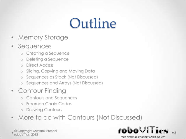Robocv Module 5 Contours Using Opencv Ppt