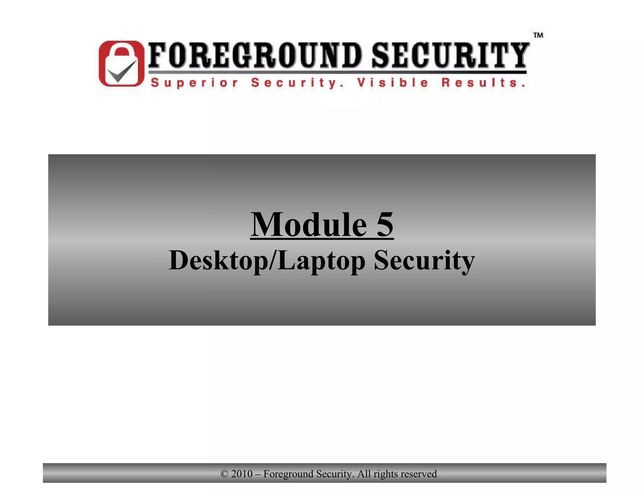 Module5 desktop-laptop-security-b | PPT
