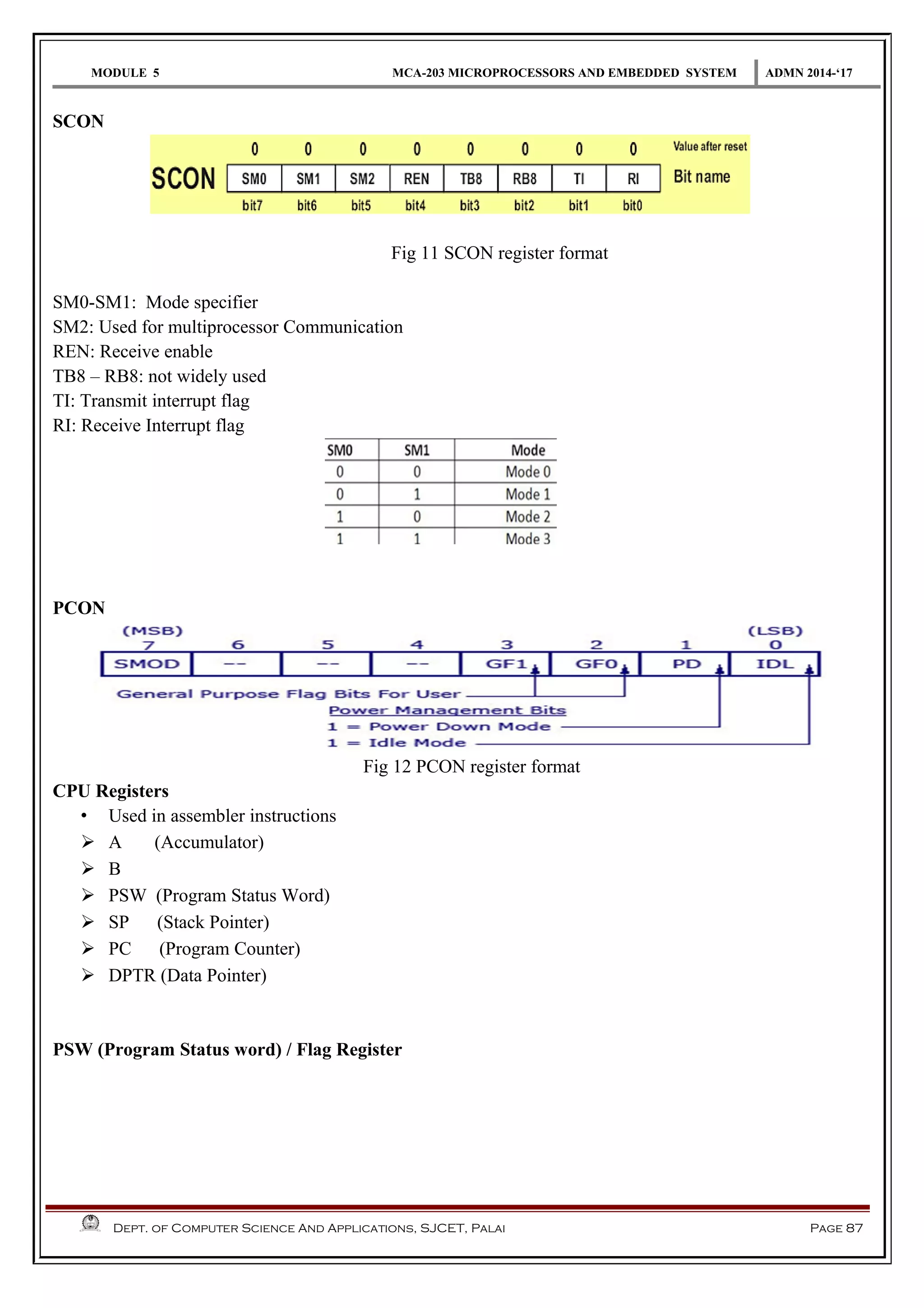 Module 5 embedded systems,8051 | PDF