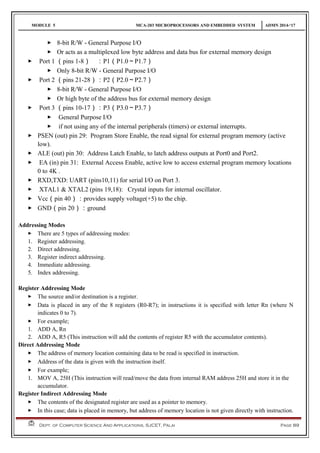Module 5 embedded systems,8051 | PDF
