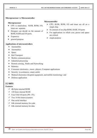 Module 5 embedded systems,8051 | PDF