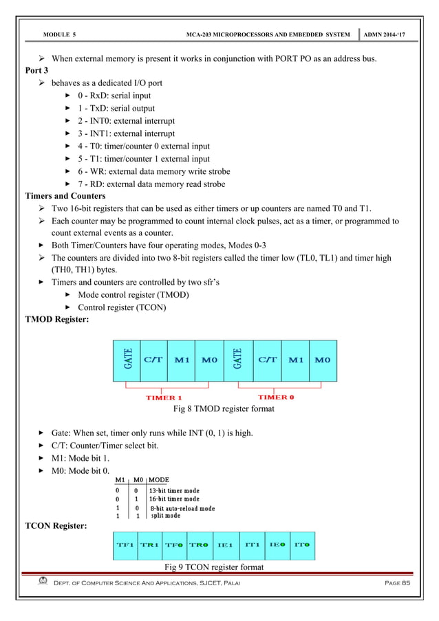 Module 5 embedded systems,8051 | PDF