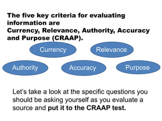 Evaluating Information | PPTX