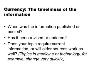 Evaluating Information | PPTX
