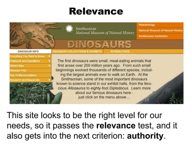 Evaluating Information | PPT