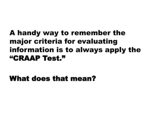 Evaluating Information | PPTX