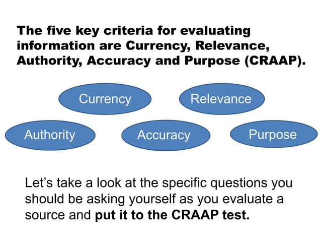 Evaluating Information | PPT