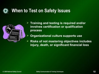 Module 5 evaluating safety messages and training | PPT