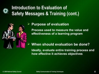 Module 5 evaluating safety messages and training | PPT