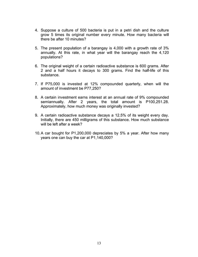 Module 5 exponential functions | PDF