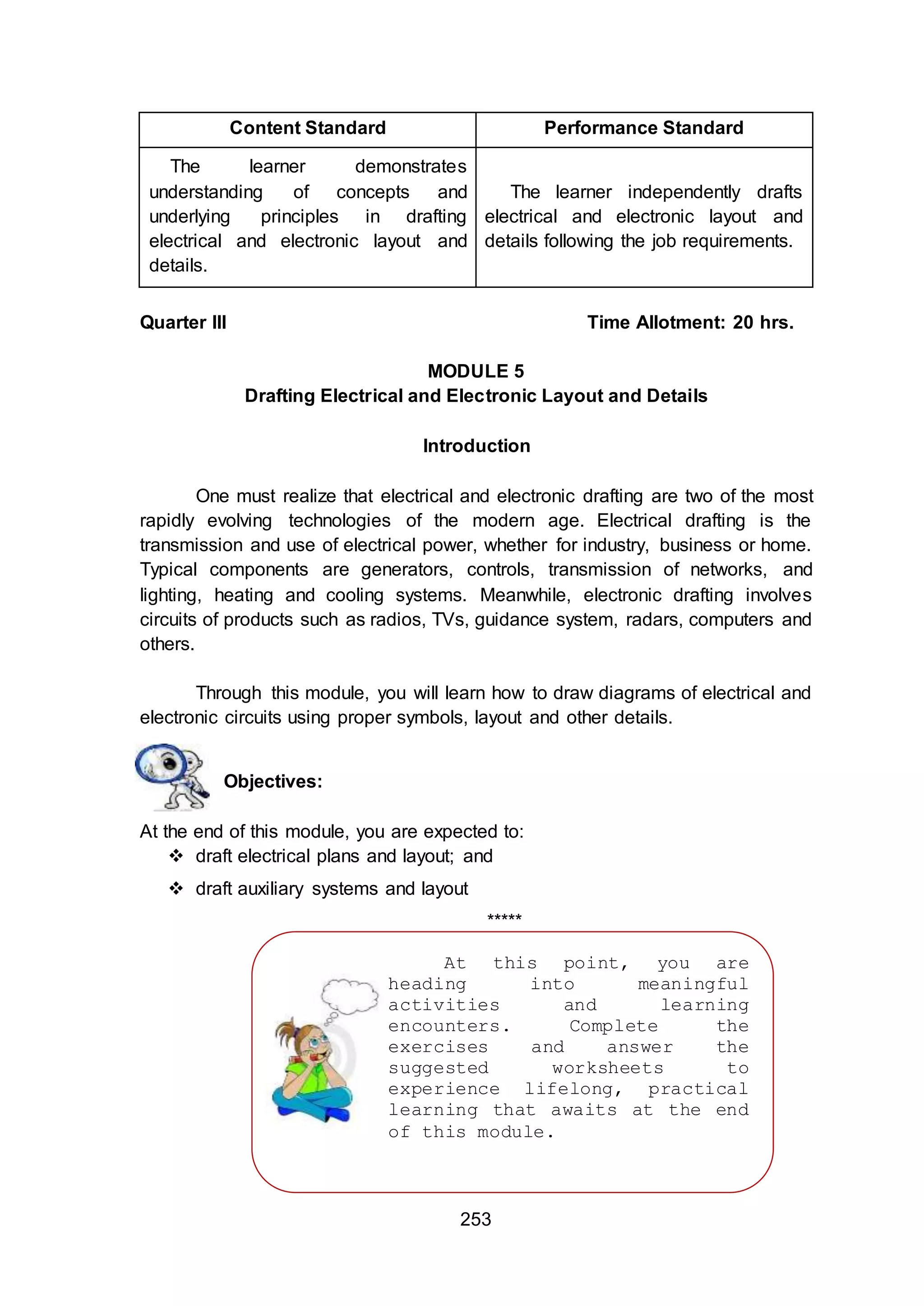 Module 5 module 3 draft electrical and electronic layout and details | DOCX