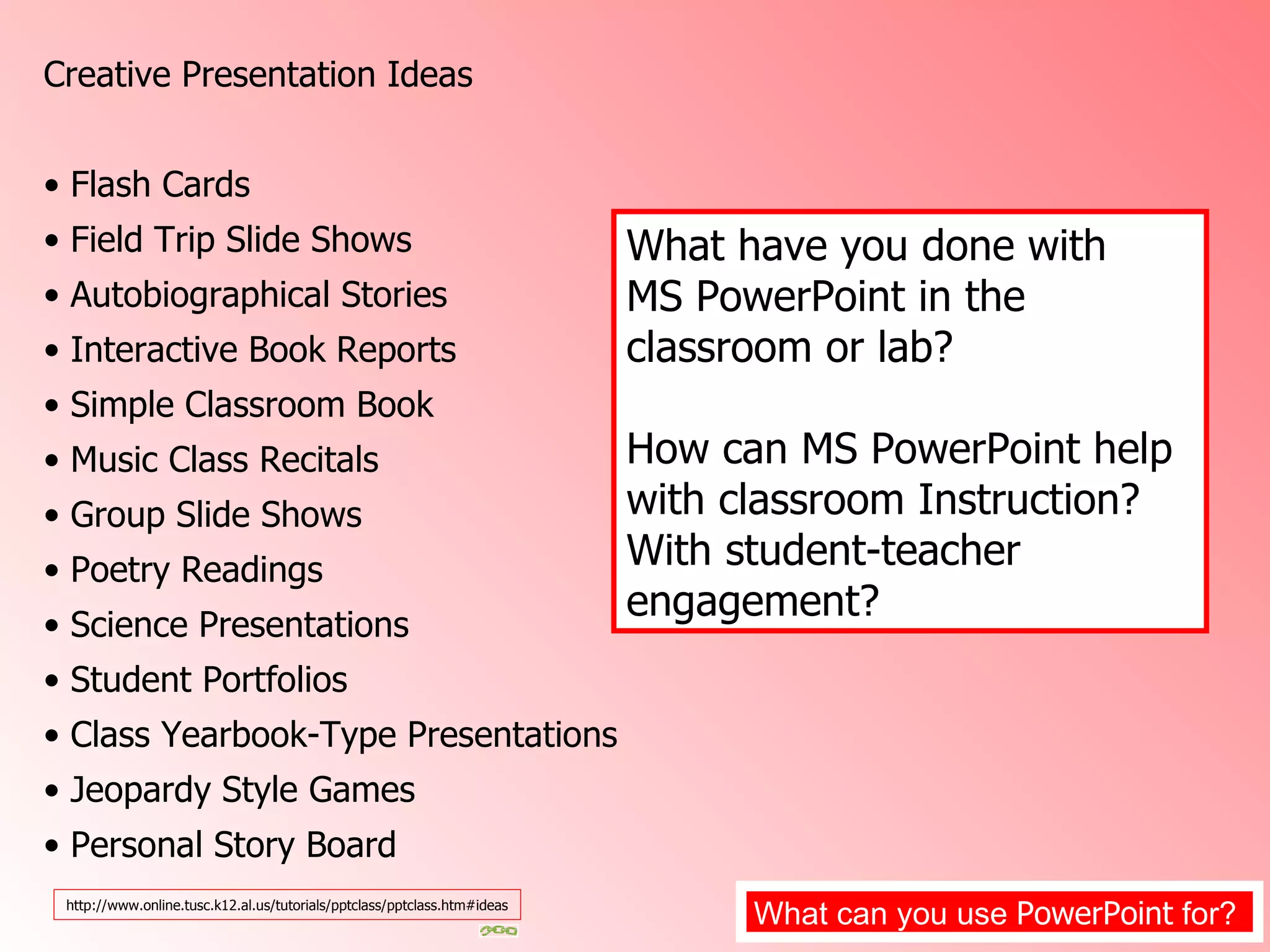 Module 5 Power Point In The Classroom And Lab | PPT
