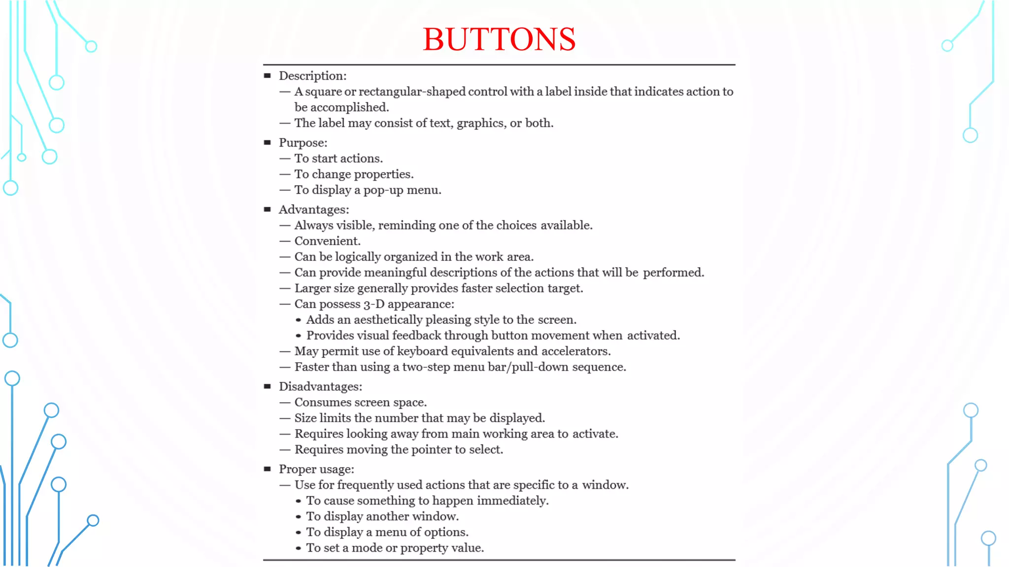 User Interface Design Module 5 screen based controls | PDF