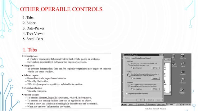 User Interface Design Module 5 screen based controls | PDF