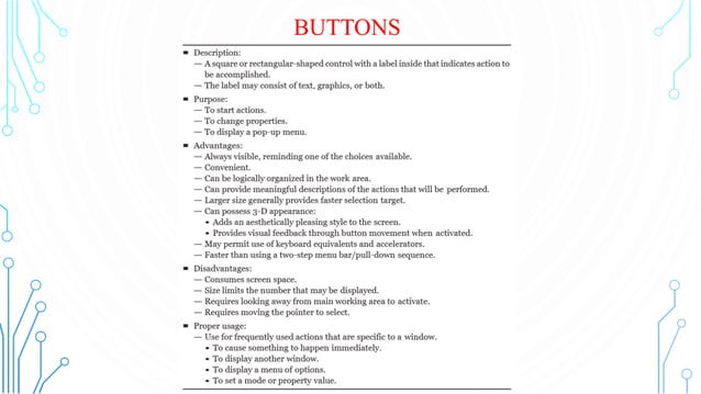 User Interface Design Module 5 screen based controls | PDF