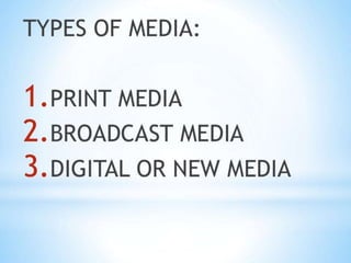 MODULE 5-Types-of-media.pptx | Drawing and Sketching | Arts and Crafts