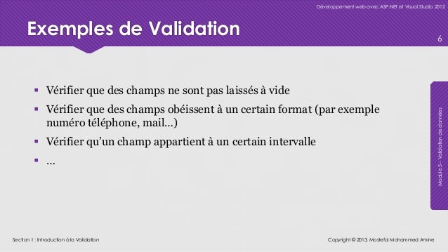 exemple de validation module 6