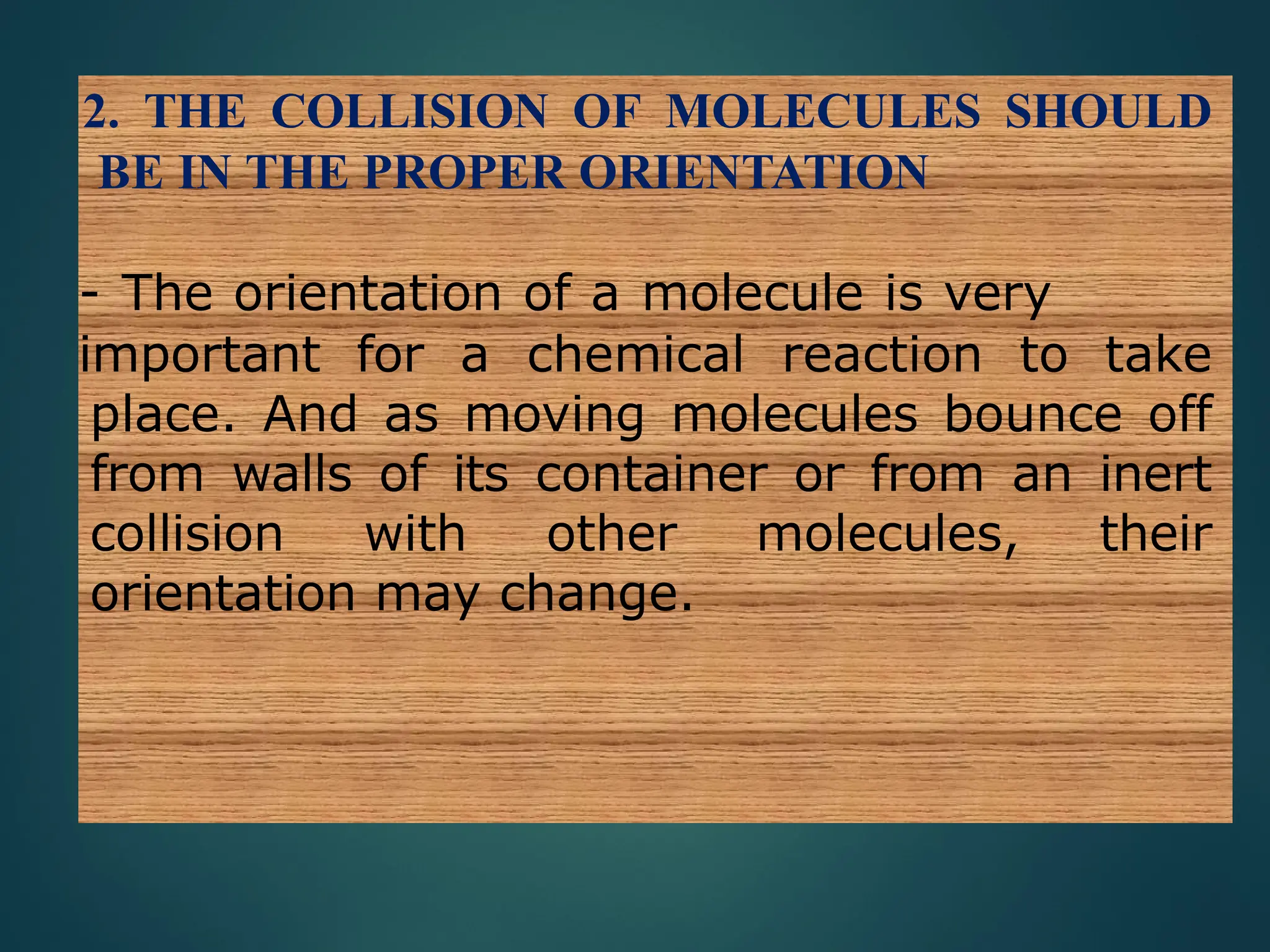 THE SIMPLE COLLISION THEORY AND RATE OF CHEMICAL REACTIONS | PPTX