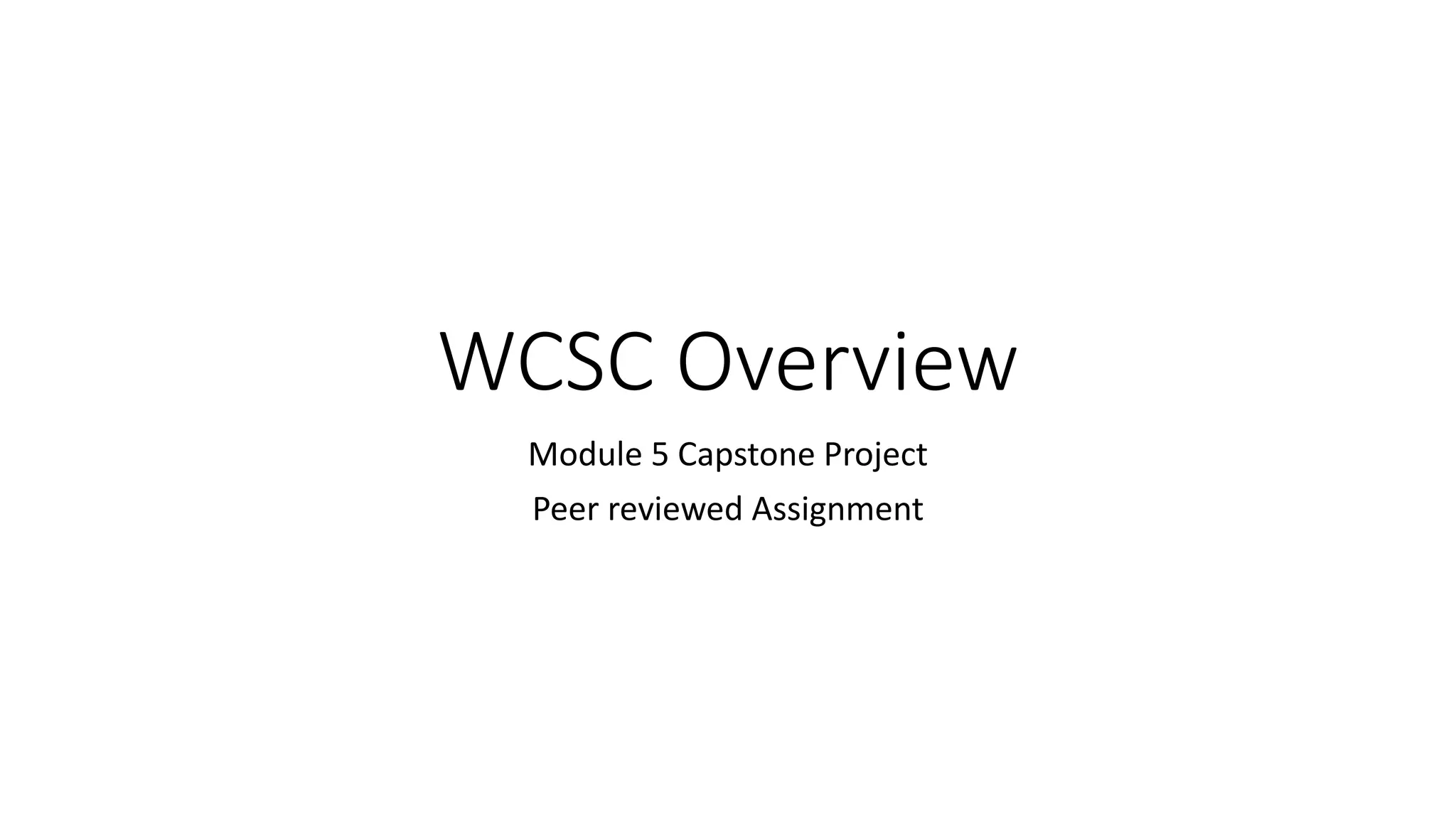 Module 5 CapstoneWorld Cloud Sensor Computing Inc. work into five ...