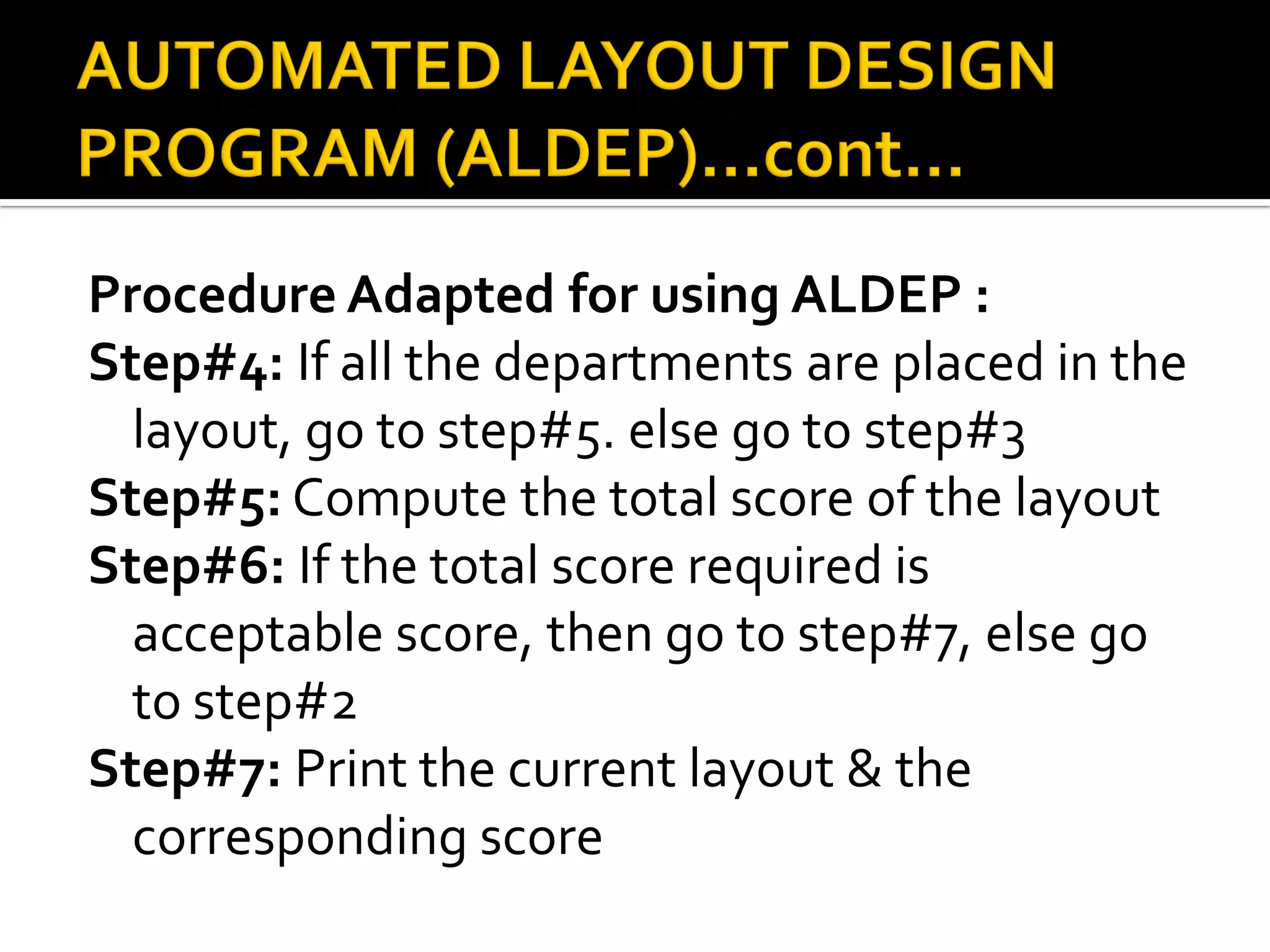 Module 5 Computerized Layout Planning | PDF