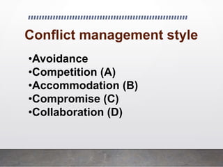 MODULE 5 CONFLICT MANAGEMENT FOR MANAGEMENT STUDIES | PPT