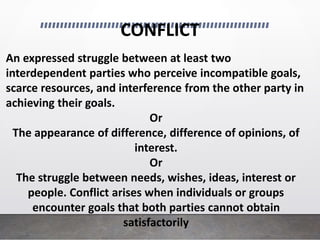 MODULE 5 CONFLICT MANAGEMENT FOR MANAGEMENT STUDIES | PPT
