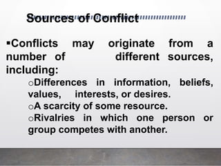 MODULE 5 CONFLICT MANAGEMENT FOR MANAGEMENT STUDIES | PPT