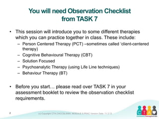 Module 5 counselling to suit the client part c (prac guide) | PPT