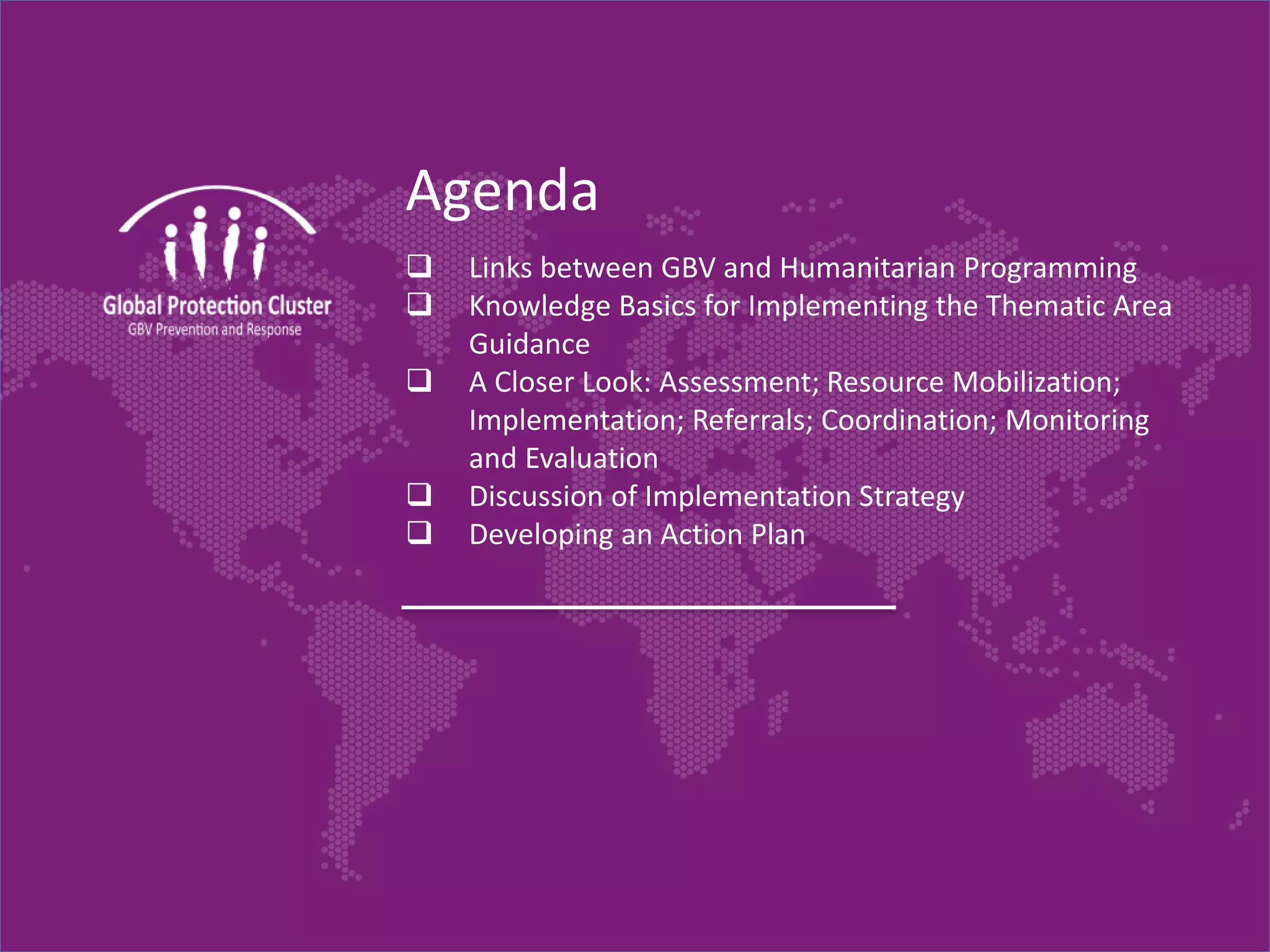 Module 5: Thematic Areas: Integrating gender-based violence ...