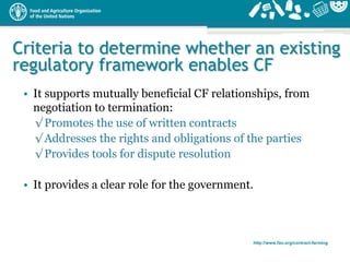 Module 5: How to foster and enabling environment for contract farming ...