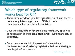 Module 5: How to foster and enabling environment for contract farming ...