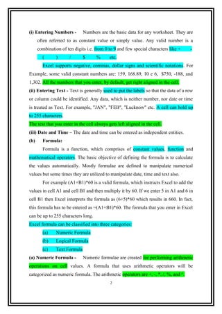 Module 5 entering data in worksheet | DOC | Chemistry | Science