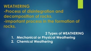 Earth and Life Science Quarter 1 Module 5 Exogenic Processes | PPTX