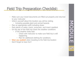 Module 5 field trip safety 2013 | PDF