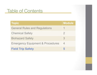 Module 5 field trip safety 2013 | PDF