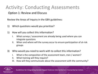 Module 5: Thematic Areas: Integrating gender-based violence ...