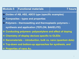 Module 5 functional materials | PPT