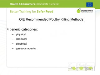Depopulation and disposal: training presentation | PPT