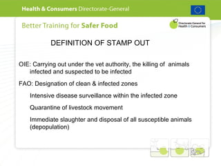 Depopulation and disposal: training presentation | PPT