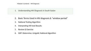 Module 5 HIV Diagnosis.pptx presentation | PPTX