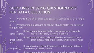 MODULE 5 LESSON 1 data collection in research practical research | PPTX