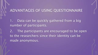 MODULE 5 LESSON 1 data collection in research practical research | PPTX