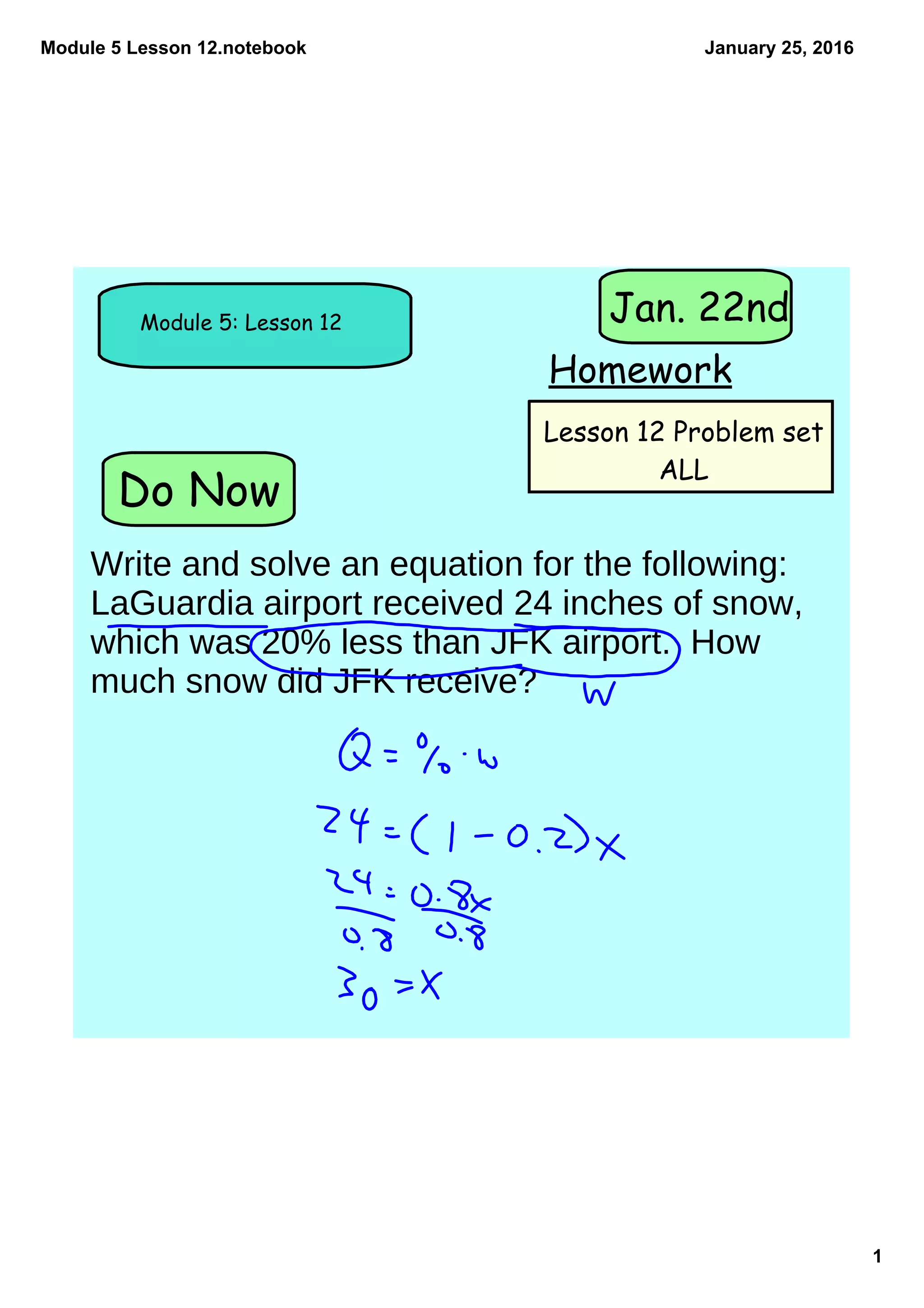 Module 5 lesson 12 | PDF