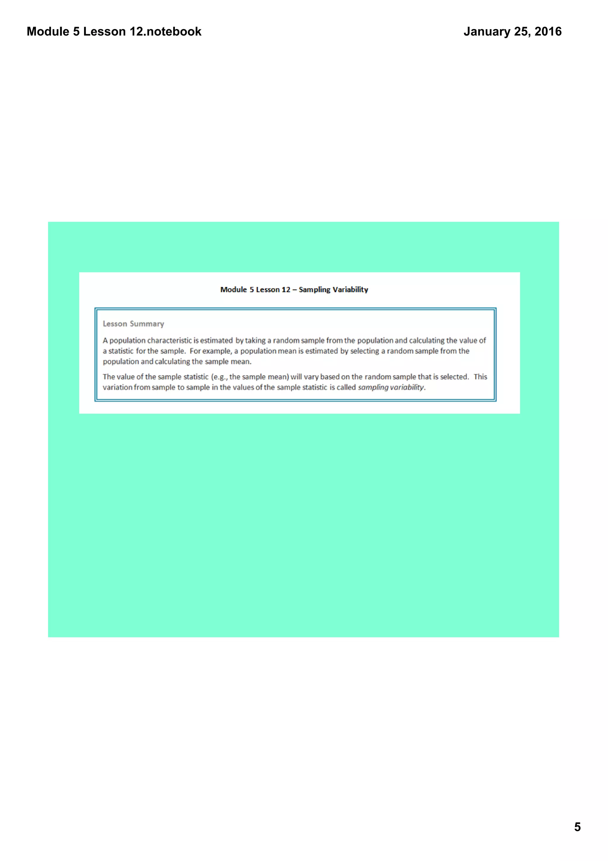 Module 5 lesson 12 | PDF