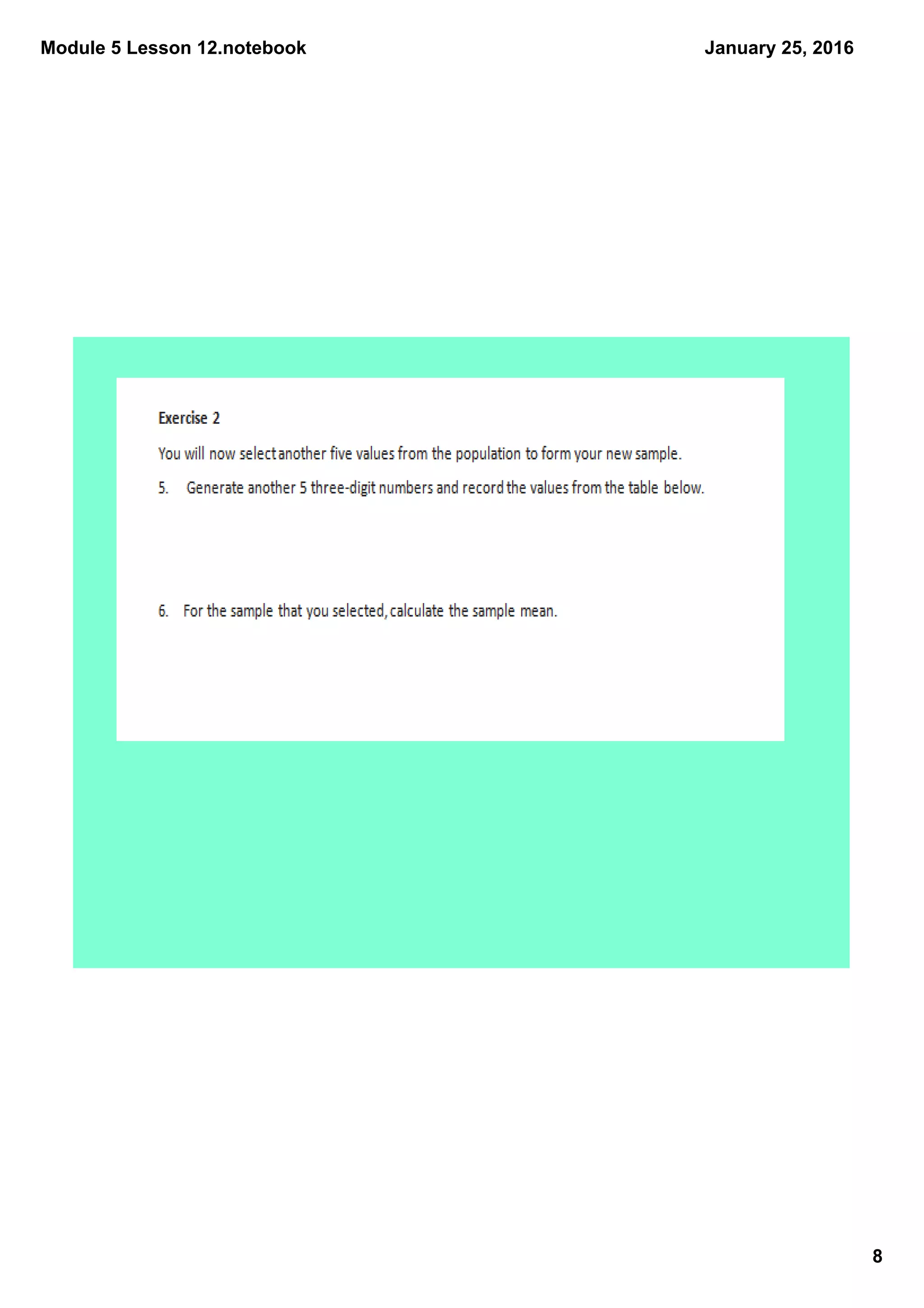 Module 5 lesson 12 | PDF