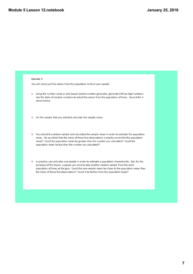 Module 5 lesson 12 | PDF