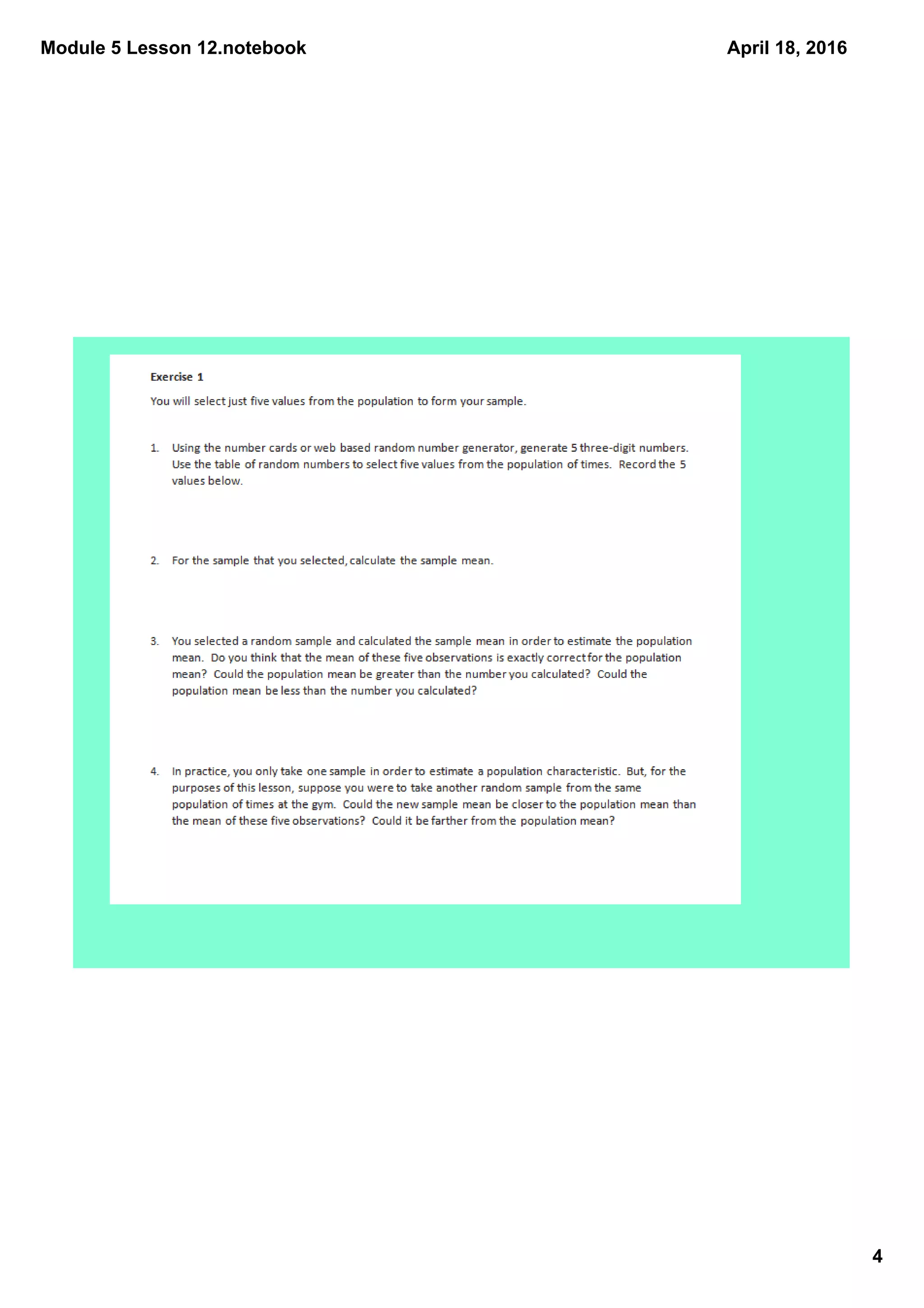 Module 5 lesson 12 | PDF