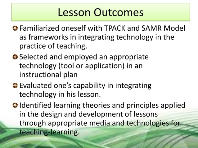 TPACK as a Framework for Technology Driven Teaching and Learning | PDF