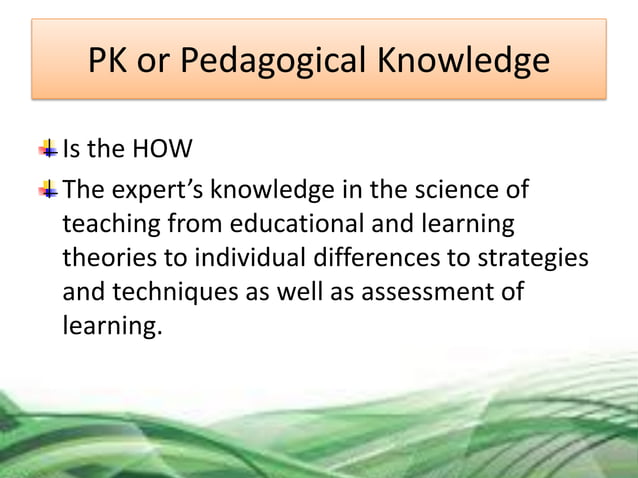 TPACK as a Framework for Technology Driven Teaching and Learning | PDF