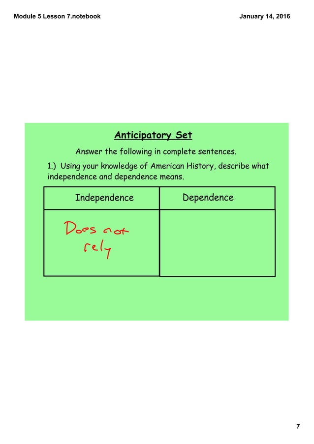 Module 5 lesson 7 | PDF